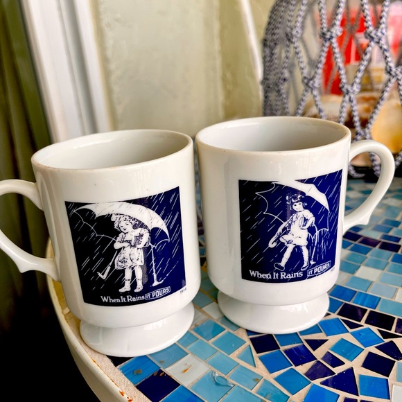 Vintage | Dining | Vintage Morton Salt 8oz Coffee Mugs | Poshmark